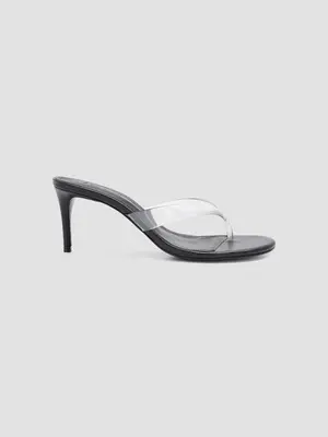 Schutz Roslyn 75mm Slip-on Sandals - Black