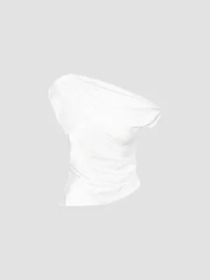 Staud Phare Pleated Silk Top - Ivory