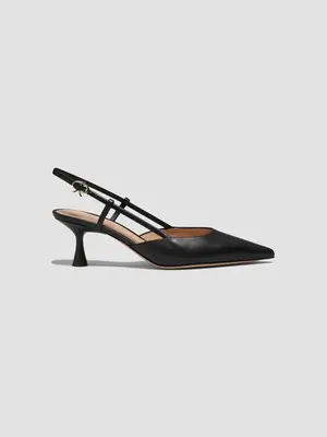 GIANVITO ROSSI Ascent 55mm Leather Slingback Pumps Black