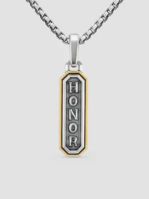 David Yurman Honor Amulet In Sterling With 14k Yellow Gold, 27mm - Silver