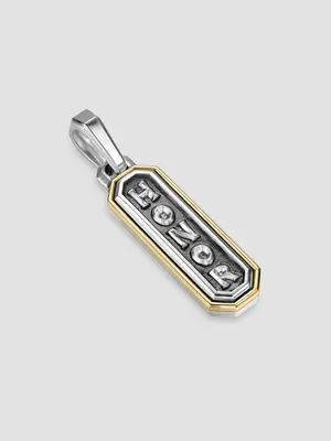 David Yurman Honor Amulet In Sterling With 14k Yellow Gold, 27mm