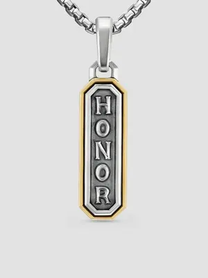 David Yurman Honor Amulet In Sterling With 14k Yellow Gold, 27mm