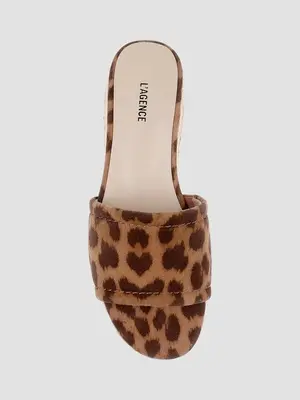 L'Agence Ramani 50mm -print Suede Espadrille Sandals
