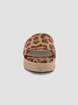 L'Agence Ramani 50mm -print Suede Espadrille Sandals