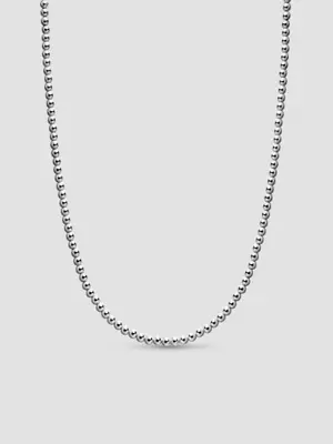 David Yurman Spiritual Beads Metal Bead Necklace In Sterling 4mm - Silver