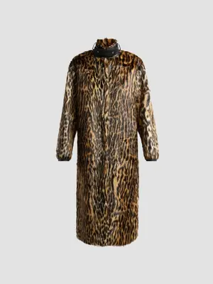 ET OCHS Vonn Leopard-print Faux-fur Coat