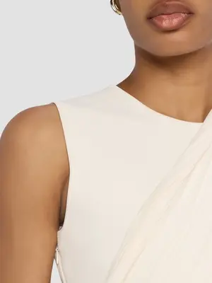 ET OCHS Georgia Gathered Jersey Midi Dress