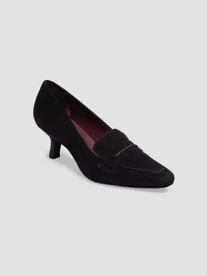 Bernardo Safi Loafer Kitten Heel Pumps