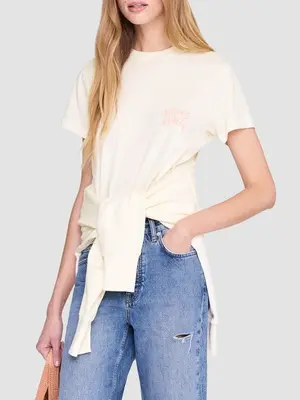 ANINE BING Shelley Logo Cotton T-shirt