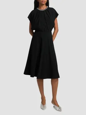 Rickie Freeman For Teri Jon Embellished Cocktail Midi-dress