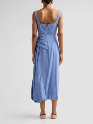 Lela Rose Faille Bubble Midi Dress