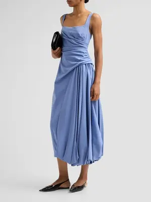 Lela Rose Faille Bubble Midi Dress