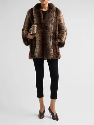 ET OCHS Cooper Pelted Faux-fur Coat