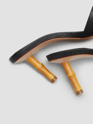 Schutz Leena 75mm Bamboo-heel Leather Mules