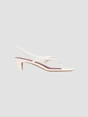 NEOUS Safi Leather Slingback Sandals - Cream