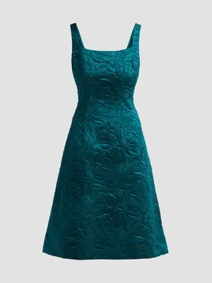 Rickie Freeman For Teri Jon Embossed Jacquard Mini Dress