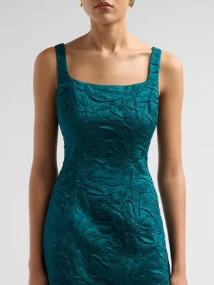 Rickie Freeman For Teri Jon Embossed Jacquard Mini Dress