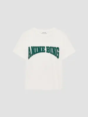 ANINE BING Shelley Cotton Crop T-shirt