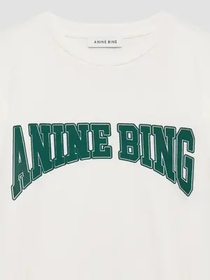ANINE BING Shelley Cotton Crop T-shirt