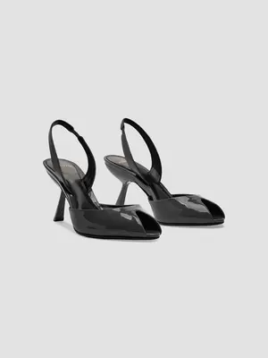 ALEXANDRE BIRMAN Miranda 85mm Patent Leather Slingback Pumps - Black