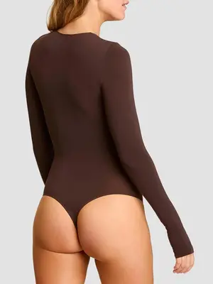 Commando Ballet Long-sleeve Bodysuit - Espresso