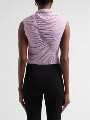 ET OCHS Bree Chiffon Ruched Bodysuit