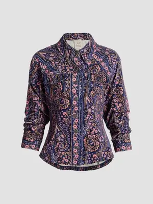 Cinq À Sept Canyon Paisley Velveteen Jacket