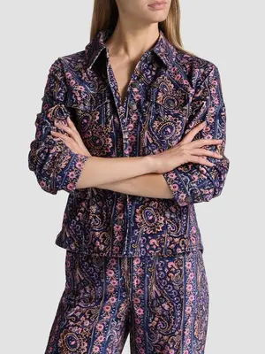 Cinq À Sept Canyon Paisley Velveteen Jacket