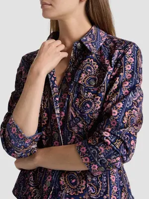 Cinq À Sept Canyon Paisley Velveteen Jacket