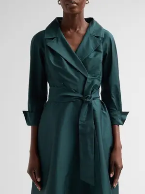 Rickie Freeman For Teri Jon Taffeta Shirtwaist Gown