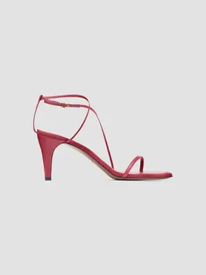 NEOUS Nostalgic Modernism Chamu 80mm Leather Sandals - Ruby