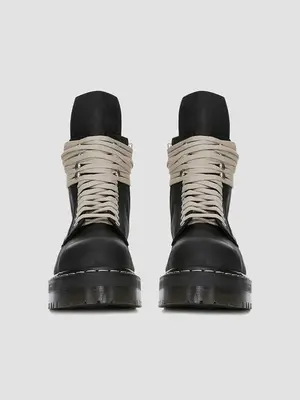 Rick Owens Dr. Martens X Quad-sole Steel-toe Leather Boots