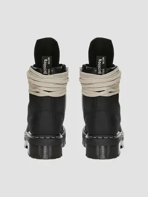 Rick Owens Dr. Martens X Quad-sole Steel-toe Leather Boots