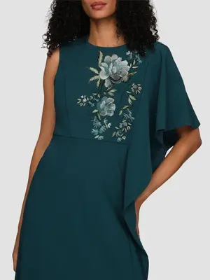 KAY UNGER Alisha Floral-embroidered Caftan Gown