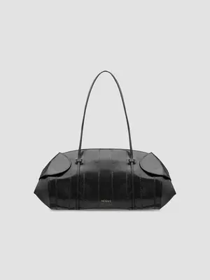 NEOUS Berenices East To West Eel-effect Leather Shoulder Bag - Black