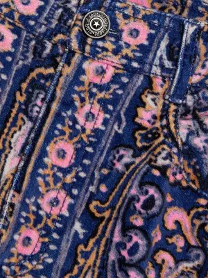 Cinq À Sept Betsy Paisley Velveteen Flared Pants