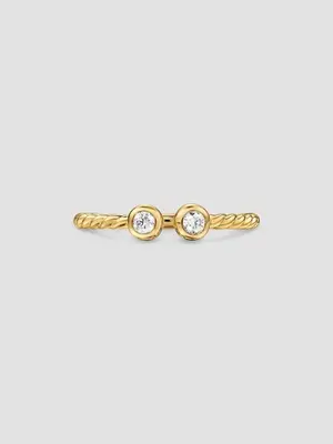 David Yurman Petite Modern Renaissance Open Round Ring In 18k Yellow Gold