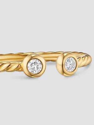 David Yurman Petite Modern Renaissance Open Round Ring In 18k Yellow Gold