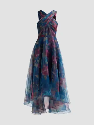 Theia Luana Organza High-low Gown