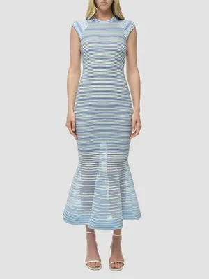 Simkhai Danica Striped Knit Midi-dress