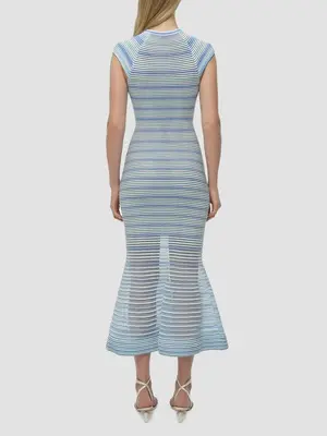 Simkhai Danica Striped Knit Midi-dress