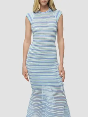 Simkhai Danica Striped Knit Midi-dress