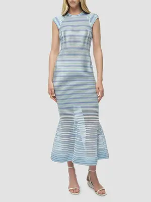 Simkhai Danica Striped Knit Midi-dress
