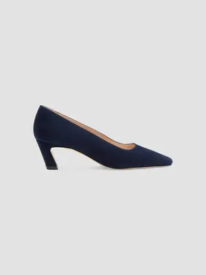 STUART WEITZMAN Stassi 50mm Suede Pumps Nice Blue
