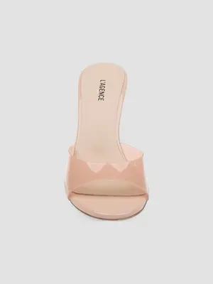 L'Agence Avery 100mm Curved-heel Sandals - Tan