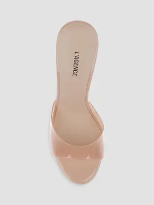 L'Agence Avery 100mm Curved-heel Sandals - Tan