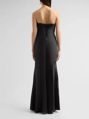 AS IT MAY Elea Rose Strapless Column Gown