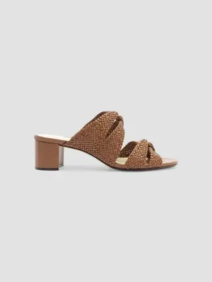 ALEXANDRE BIRMAN Sabrina 45mm Leather Block-heel Mules