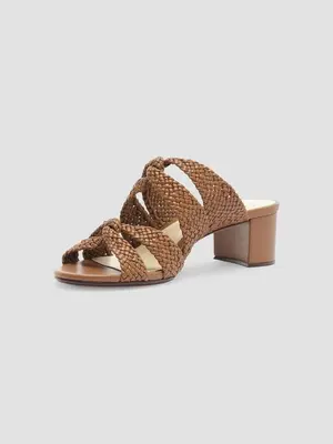 ALEXANDRE BIRMAN Sabrina 45mm Leather Block-heel Mules