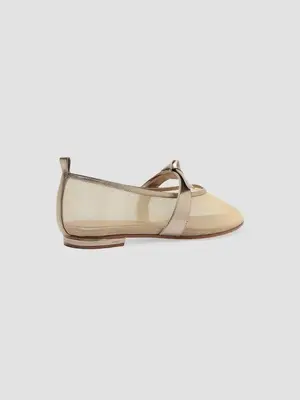 ALEXANDRE BIRMAN Clarita Leather-trim Mesh Ballet Flats - Luna